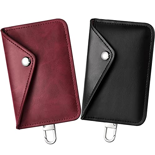 YZHIDIANF 2023 Premium Leather Faraday Key Fob Protector-2 Pcs Stop Thieves from Keyless Car Theft, RFID Signal Blocke Pouch Anti-Theft,Hacking,Spying