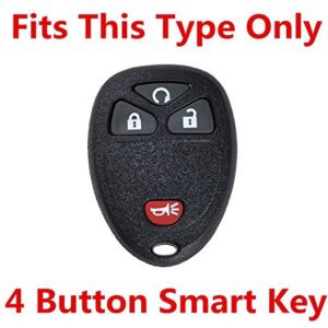 RPKEY Leather Keyless Entry Remote Control Key Fob Cover Case Protector Rep⼃lacement Fit for Remote Holder Buick Cadillac Chevrolet GMC Pontiac OUC60270 15913421