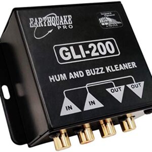 Earthquake Sound GLI-200 Hum and Buzz Kleaner 600 Ohm RCA in/Out Ground Loop Isolator