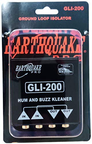 Earthquake Sound GLI-200 Hum and Buzz Kleaner 600 Ohm RCA in/Out Ground Loop Isolator