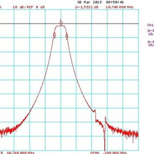 Taidacent Quartz Crystal RF Bandpass Filter Narrowband Filter 10.7MHz ±7KHz 10.7M Filter for Special Instruments