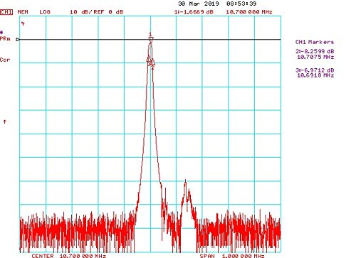 Taidacent Quartz Crystal RF Bandpass Filter Narrowband Filter 10.7MHz ±7KHz 10.7M Filter for Special Instruments