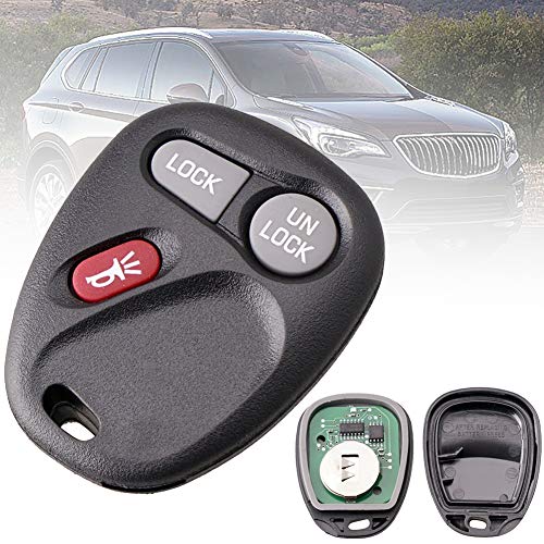 Keyless Entry Remote Control Car Key Fob Replacement for Chevy S10 Silverado Suburban Avalanche Tahoe, GMC Yukon Sonoma Sierra, Cadillac Escalade, 3 Button KOBLEAR1XT (2 Pack)