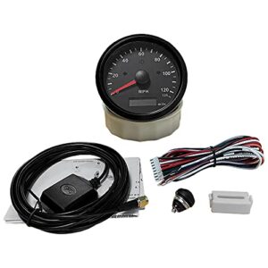 ELING GPS Speedometer Odometer 125MPH Mileage Adjustable Overspeed Alarm for Boat Car Truck Motorcycle 85mm