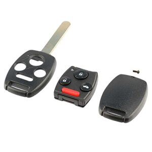 key fob keyless entry remote shell case & pad fits honda accord civic pilot (kr55wk49308, mlbhlik-1t, n5f-s0084a)