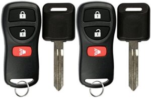 keylessoption keyless entry remote fob uncut car ignition key for nissan infiniti kbrastu15 (pack of 2)