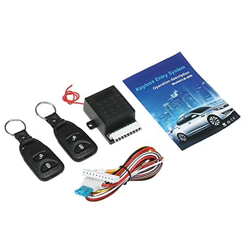 Shkalacar 12V Universal Car Auto Remote Central Kit, Door Locking Vehicle Keyless Entry System,Auto Remote Lock System with 2 Remote Control