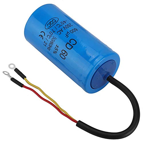 250V AC 600uF 50/60Hz CD60 Run Capacitor with Wire Lead for Motor Air Compressor