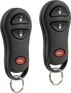 key fob keyless entry remote fits chrysler, dodge, plymouth (gq43vt17t), set of 2