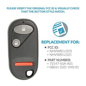 Keyless2Go Replacement for New Keyless Entry Remote Key Fob NHVWB1U523 or NHVWB1U521