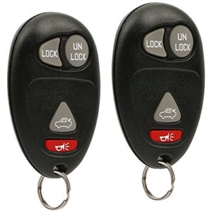 key fob keyless entry remote fits buick century regal rendezvous/oldsmobile intrigue/pontiac aztek grand prix 2001 2002 2003 2004 2005 2006 2007 (l2c0007t), set of 2