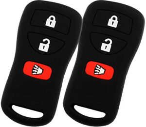 keyguardz keyless remote car key fob shell cover soft rubber case (pack of 2)