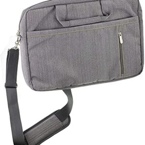 Navitech Grey Sleek Water Resistant Travel Bag - Compatible with COOAU 12.5” Portable DVD Player