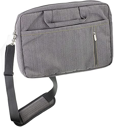 Navitech Grey Sleek Water Resistant Travel Bag - Compatible with COOAU 12.5” Portable DVD Player