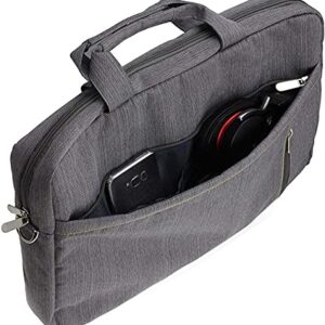 Navitech Grey Sleek Water Resistant Travel Bag - Compatible with COOAU 12.5” Portable DVD Player