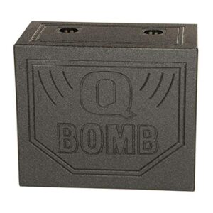 Q Power QBOMB10TB Dual 10 Inch Triangle Ported Subwoofer Box w/Bedliner Spray