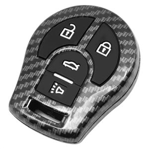 tangsen smart key fob case compatible with infiniti fx series g35 q45 qx56 nissan 350z altima armada cube juke maxima nv quest rogue sentra silicone rubber night-luminous black