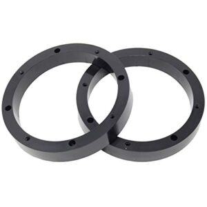 1 pair 6.5″ plastic speaker spacer rings – subwoofer mid range custom installation mounting adapter