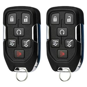 smart key fob keyless entry remote fits 2015-2020 chevy suburban/tahoe/gmc yukon + yukon xl (hyq1aa, 13580802), set of 2