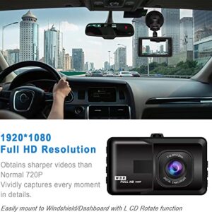 Supad Dash Cam,Dash Camera for Car,3 Inch LCD Screen,720P Full HD Car Dashboard Recorder,120° Wide Angle Dashcam,Night Vision,WDR, Motion Detection, Parking Mode