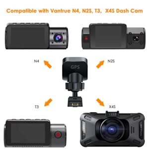 Vantrue N4, N2S, X4S, N1 Pro(2023), T3 Dash Cam GPS Receiver Module Type C USB Port Adhesive Mount for Windows and Mac