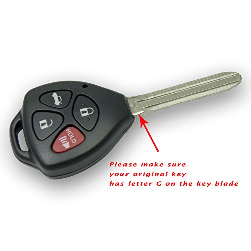 Keyless2Go Replacement for New Keyless Entry Remote Car Key for 2011 Toyota Camry HYQ12BBY with G Chip