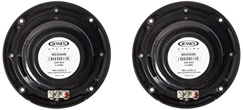 Jensen MS5006BR Black 5.25" Dual Cone Waterproof Speakers