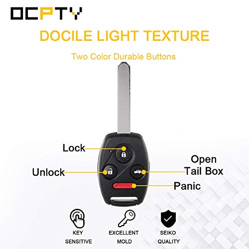 OCPTY 2X Flip Key Entry Remote Control Entry Remote key Fob Transponder Ignition Key replacement for 04-2 for H onda Accord CR-V fcc:OUCG8D-380H-A 35111-SHJ-305 850G-G8D380HA