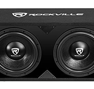 Rockville DV12K6D2 Dual 12" 4800w Car Audio Subwoofers Plexi Sub Enclosure Box