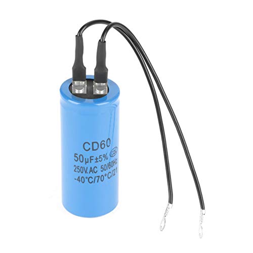 CD60 250V AC 50uF Motor Start Capacitor Run Capacitor with Wire Lead for Motor Air Compressor