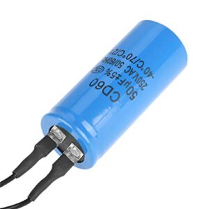 CD60 250V AC 50uF Motor Start Capacitor Run Capacitor with Wire Lead for Motor Air Compressor