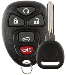 discount keyless replacement key fob car remote and uncut transponder key compatible with 15913415, 25839476, id 46