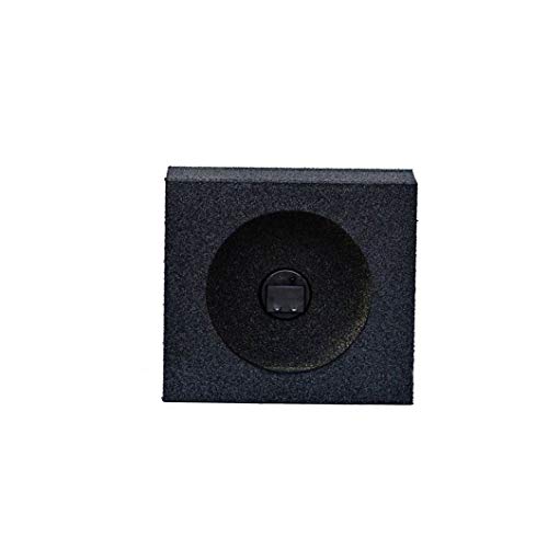 Q Power QBomb QBTW6.5 Single 6.50 Inch Heavy Duty MDF Material Car Audio Speaker Enclosure Boxes with Bedliner Spray Coating Finish, 2 Pack