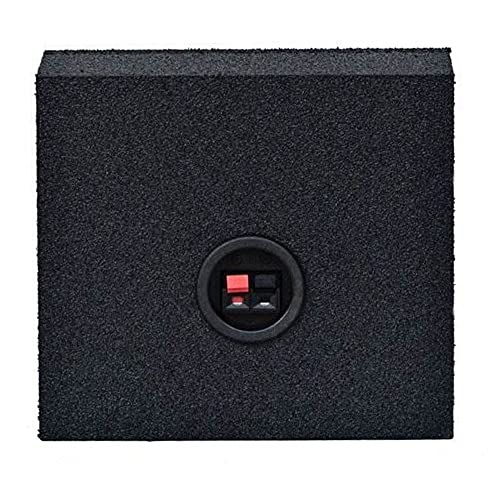 Q Power QBomb QBTW6.5 Single 6.50 Inch Heavy Duty MDF Material Car Audio Speaker Enclosure Boxes with Bedliner Spray Coating Finish, 2 Pack