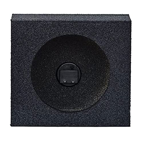 Q Power QBomb QBTW6.5 Single 6.50 Inch Heavy Duty MDF Material Car Audio Speaker Enclosure Boxes with Bedliner Spray Coating Finish, 2 Pack