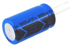 nte electronics nev100m10ba nte electronics nev100m10ba series nev aluminum electrolytic capacitor, 20% capacitance tolerance, radial lead, 100µf capacitance, 10v