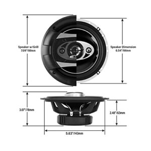 BOSS Audio Systems P65.4C Phantom Series 6.5 Inch Car Stereo Door Speakers - 400 Watts Max, 4 Way, Full Range, Tweeters, Coaxial, Sold in Pairs, Hook Up To Amplifier