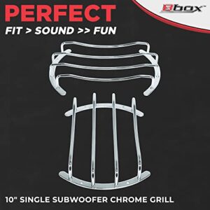 Bbox S-10G 10" Universal Chrome Subwoofer Grill, 1 Piece