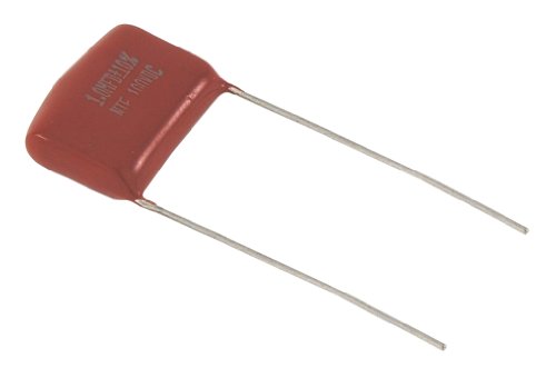 NTE Electronics MLR224K630 Series MLR Polyester Non-Polarized Film Capacitor, Radial Lead, Non-Inductive, 0.22 µF Capacitance, 10% Tolerance, 630V