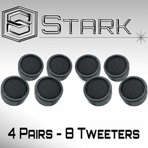 Stark Industries High Performance 500 Watt Max Power Neodymium Silk Dome Tweeters - 4 Pairs Super High Frequency Mini Car Audio