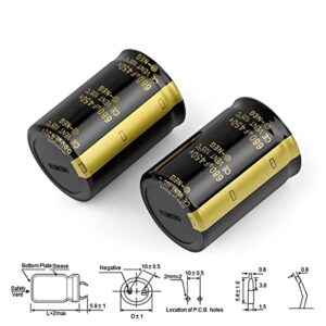 VNOIFDE Horn Electrolytic Capacitor, 200v 1000uf 30x35mm for HiFi Amplifier High Frequency Low ESR (Size : 2Pcs)