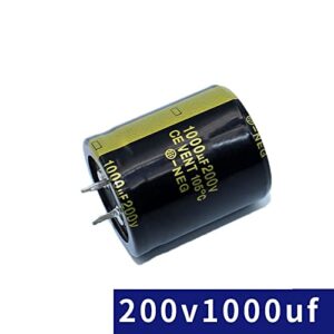 VNOIFDE Horn Electrolytic Capacitor, 200v 1000uf 30x35mm for HiFi Amplifier High Frequency Low ESR (Size : 2Pcs)