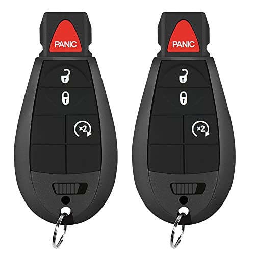 SaverRemotes 4 Button Key Fob Compatible for 2013-2018 Dodge Ram 1500 2500 3500 Keyless Entry Remote Replacement for GQ4-53T