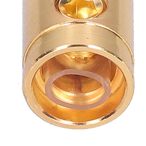 Power Wire Reducer, 2pcs 0GA Pure Copper Gold Plated Wire Reducer Terminal Connector for Car Audio Amplifier Modification