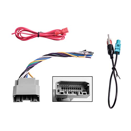 RDBS Aftermarket Radio Wiring Harness Adapter Fit for Some Jeep Dodge Chrysler Modles Car Stereo Wire Harness Antenna Plug