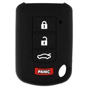 key fob keyless entry remote skin jacket cover 4btn for mitsubishi (oucj166n)