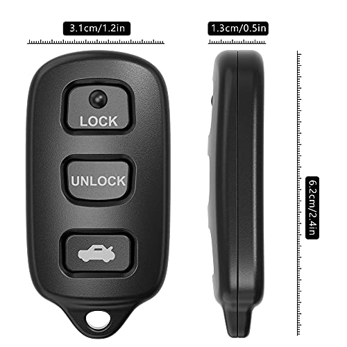 VOFONO Fits for Car Key Fob Keyless Entry Remote Replacement Toyota Avalon 1998 – 2004 Toyota Solara 1998 – 2004 FCC ID: HYQ12BAN/HYQ12BBX (w/Panic) 2PC