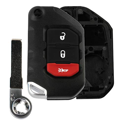 Key Fob Case Shell for Jeep Wrangler Gladiator Remote OHT1130261 3btn