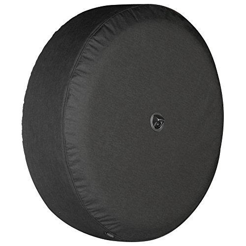 Boomerang - 32" Soft JL Tire Cover for Jeep Wrangler JL (with Back-up Camera) - Sport & Sahara (2018-2021) - Black Denim Vinyl - Integrated Camera Hood