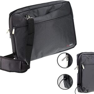 Navitech Black Sleek Water Resistant Travel Bag - Compatible with Ematic 10" Portable DVD Player